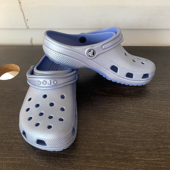 Shoes | Crocs Womens Mens Classic Clog Blue Metallic Shoes | Poshmark